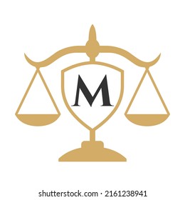 Initial M Letter Law Logo Shield Stock Vector (Royalty Free) 2161238941 ...