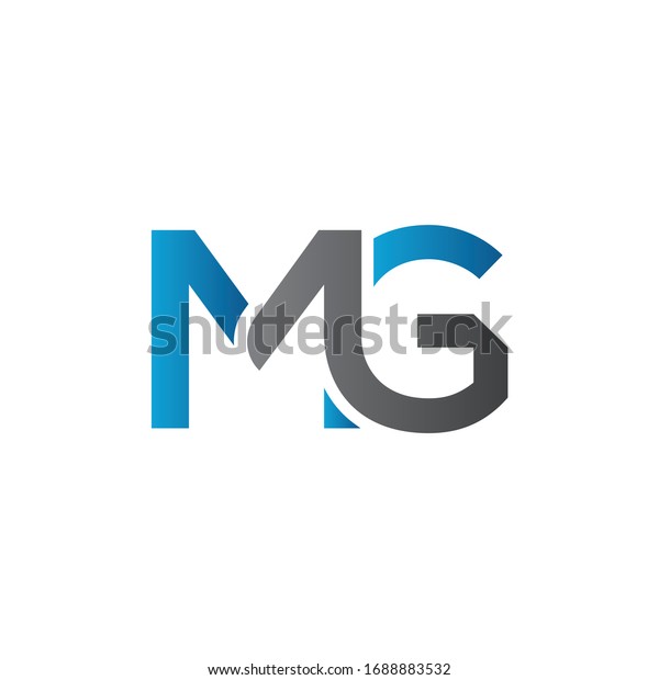 Initial Mg Letter Logo Design Vector Stock Vector (Royalty Free) 1688883532