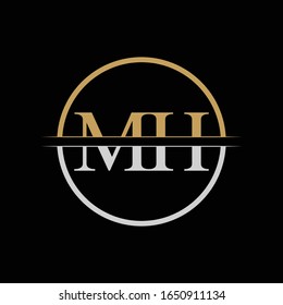 Initial Mh Letter Logo Design Vector Stock Vector (Royalty Free ...