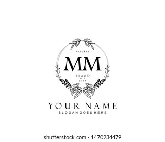 Initial Mm Beauty Monogram Elegant Logo Stock Vector (Royalty Free ...