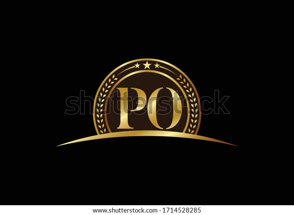 Initial Monogram Letter P O Logo Stock Vector (Royalty Free) 1714528285 ...