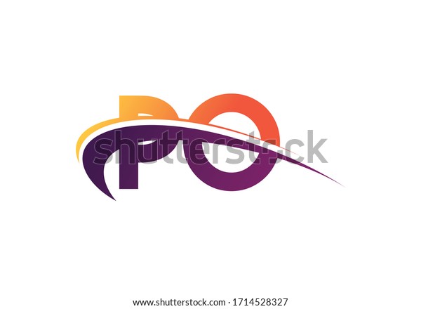 Initial Monogram Letter P O Logo Stock Vector (Royalty Free) 1714528327 ...