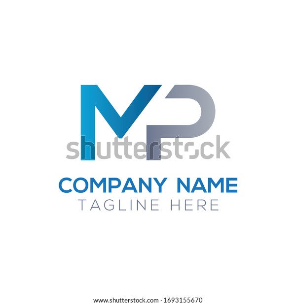 Initial Mp Letter Logo Design Vector Stock Vector (Royalty Free) 1693155670