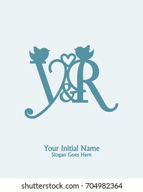 Initial Name Y R Logo Template Stock Vector (Royalty Free) 704982364 ...