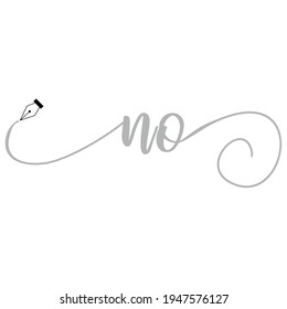 Initial No Logo Handwriting Business Illustration Stock Vector (Royalty ...