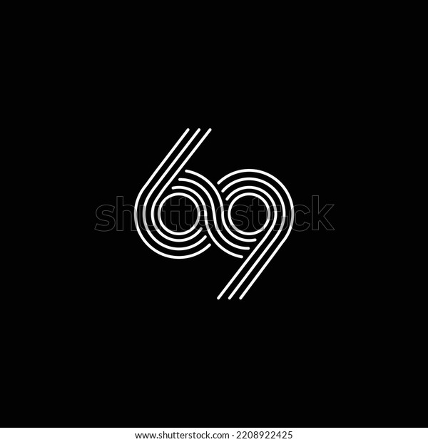Initial Number 69 69th Anniversary Vector Stock Vector (Royalty Free ...