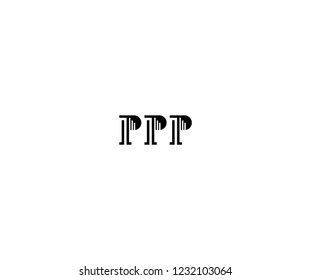 Initial Ppp Letter Linked Stylish Linear Stock Vector (Royalty Free ...
