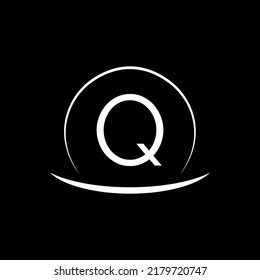Initial Q Circle Letter Logo Design Stock Vector (Royalty Free ...