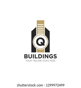 Initial Q Letter Building Logo Vector Stock Vector (Royalty Free ...