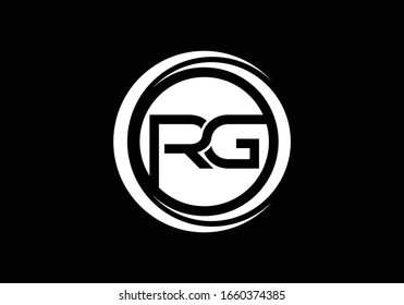 Initial R G Letter Logo Design Stock Vector (Royalty Free) 1660374391 ...