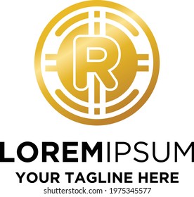 Initial R Letter Coin Cryptocurrency Logo Stock Vector (Royalty Free ...