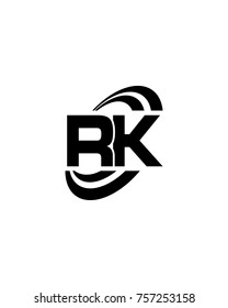 Initial Rk Swoosh Ring Company Logo Stock Vector (Royalty Free ...
