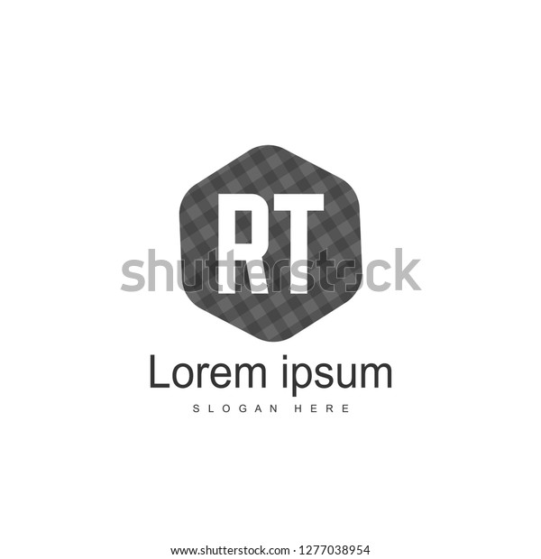 Initial Rt Logo Template Minimalist Letter Stock Vector (Royalty Free ...