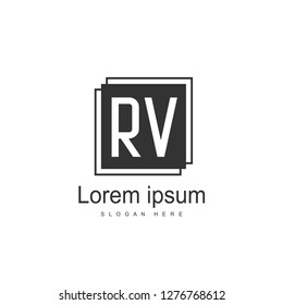 226 Letter r and v mark modern logo design template Images, Stock ...
