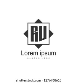 226 Letter r and v mark modern logo design template Images, Stock ...