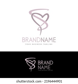 Initial S Love Handmade Logo Design Stock Vector (Royalty Free ...