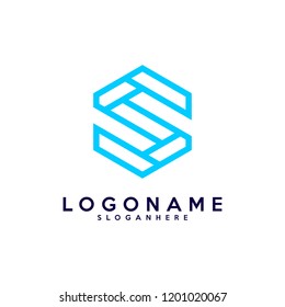 Abstract Geometric Letter S Logo Vector Stock Vector (Royalty Free ...