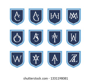 Initial Shield Logos Stock Vector (Royalty Free) 1331198081 | Shutterstock