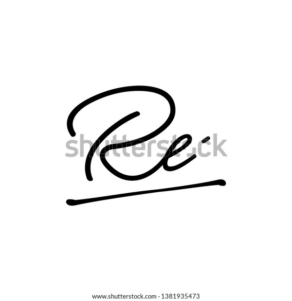 Initial Signature Logo Handwriting Logo Template Stock Vector (Royalty ...