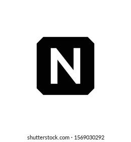Initial Square Letter N Icon Logo Stock Vector (Royalty Free ...
