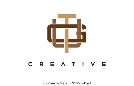 Initial Tug Letters Monogram Logo Creative Stock Vector (Royalty Free ...