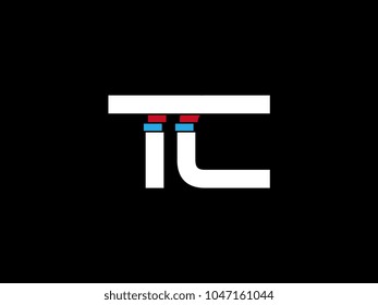 Initial Uppercase Letter Tc Logo On Stock Vector (Royalty Free ...