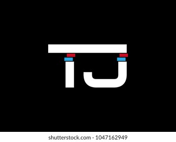 Initial Uppercase Letter Tj Logo On Stock Vector (Royalty Free ...