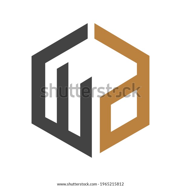 Initial Wa Letter Logo Design Vector Stock Vector (Royalty Free ...