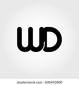 Initial Wd Black Business Logo Stock Vector (Royalty Free) 600492800 ...