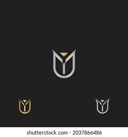 Initial Yu Letter Logo Design Vector Stock Vector (Royalty Free ...