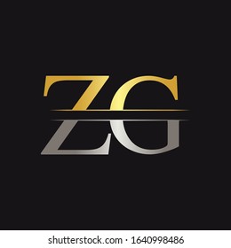 Initial Zg Logo Design Vector Template Stock Vector (Royalty Free ...