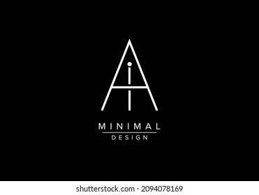 Initials Alphabet Letters Ai Ia Monogram Stock Vector (Royalty Free ...