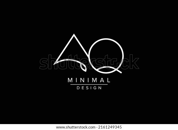 Initials Alphabet Letters Aq Qa Monogram Stock Vector (Royalty Free ...