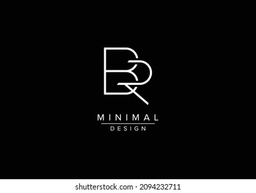 Initials Alphabet Letters Br Rb Monogram Stock Vector (Royalty Free ...