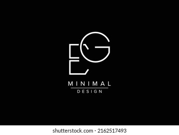 Initials Alphabet Letters Ge Monogram Logo Stock Vector (Royalty Free ...