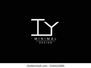 Initials Alphabet Letters Iy Yi Monogram Stock Vector (Royalty Free ...