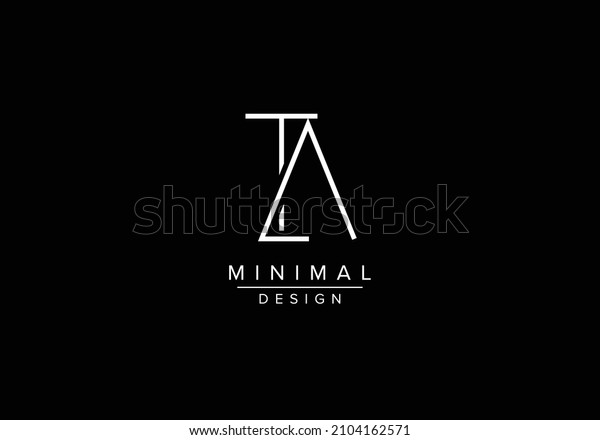 Initials Alphabet Letters Ta Monogram Logo: เวกเตอร์สต็อก (ปลอดค่า ...