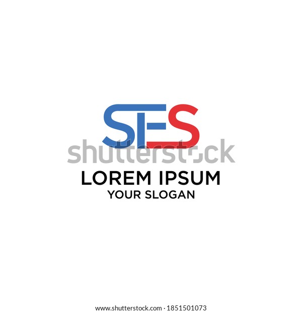 Initials Company Logo Ses Modern Lettering 库存矢量图（免版税）1851501073 ...