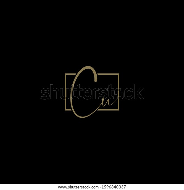 Initials Cu Logo Creative Template Sign Stock Vector (Royalty Free ...