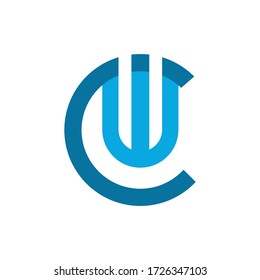 Initials Cw Logo Minimalist Vector Stock Vector (Royalty Free ...