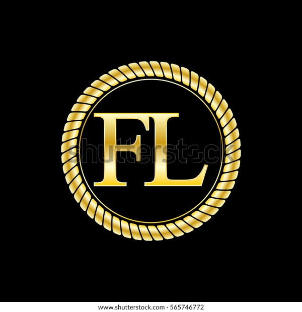 Initials F L Logo Luxurious Golden Stock Vector (Royalty Free ...
