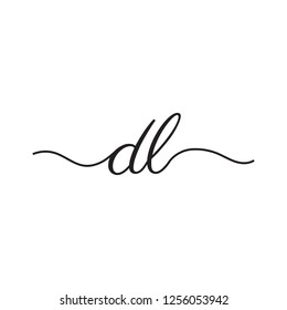 Initials Handwriting Letters Vector Logo Stock Vector (Royalty Free ...