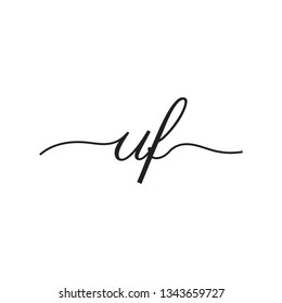 Initials Handwriting Letters Vector Logo Stock Vector (Royalty Free ...
