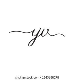 Initials Handwriting Letters Vector Logo Stock Vector (Royalty Free ...
