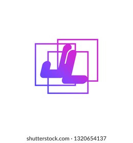 Initials J L Colored Gradient Combination Stock Vector (Royalty Free ...