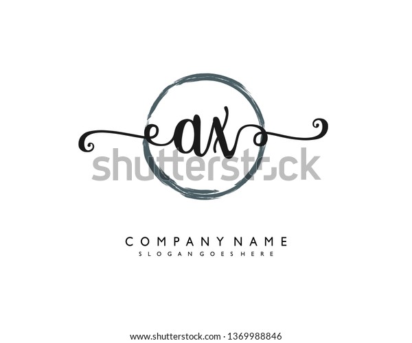Initials Letter Ax Handwriting Logo Vector Stock Vector (Royalty Free ...