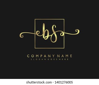Initials Letter Bs Handwriting Logo Vector Stock Vector (Royalty Free ...