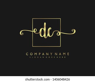 Initials Letter Dc Handwriting Logo Vector Stock Vector (Royalty Free ...