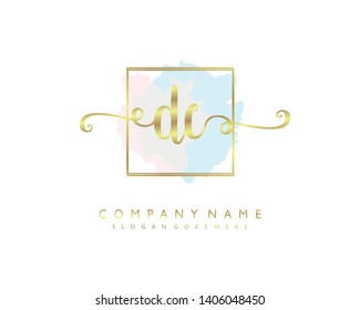 Initials Letter Dc Handwriting Logo Vector Stock Vector (Royalty Free ...
