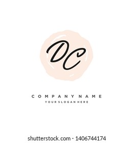 Initials Letter Dc Handwriting Logo Vector Stock Vector (Royalty Free ...